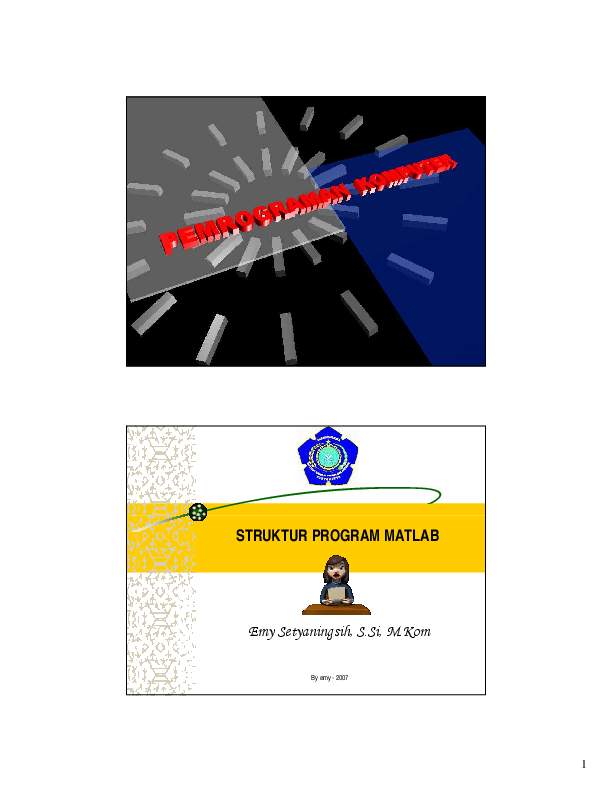 (PDF) STRUKTUR PROGRAM MATLAB