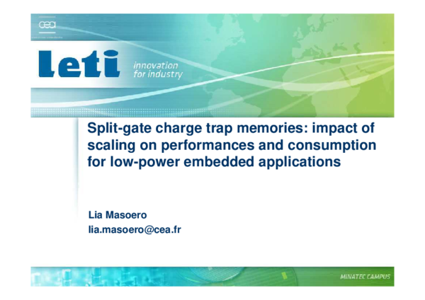 (PDF) Split-gate charge trap memories: impact of scaling on ...