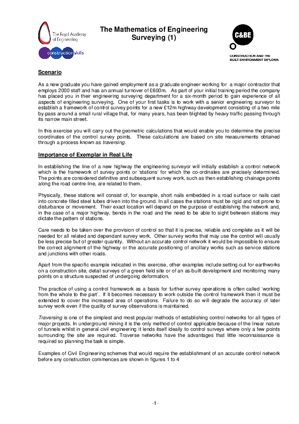 (PDF) The Mathematics of Engineering Surveying (1