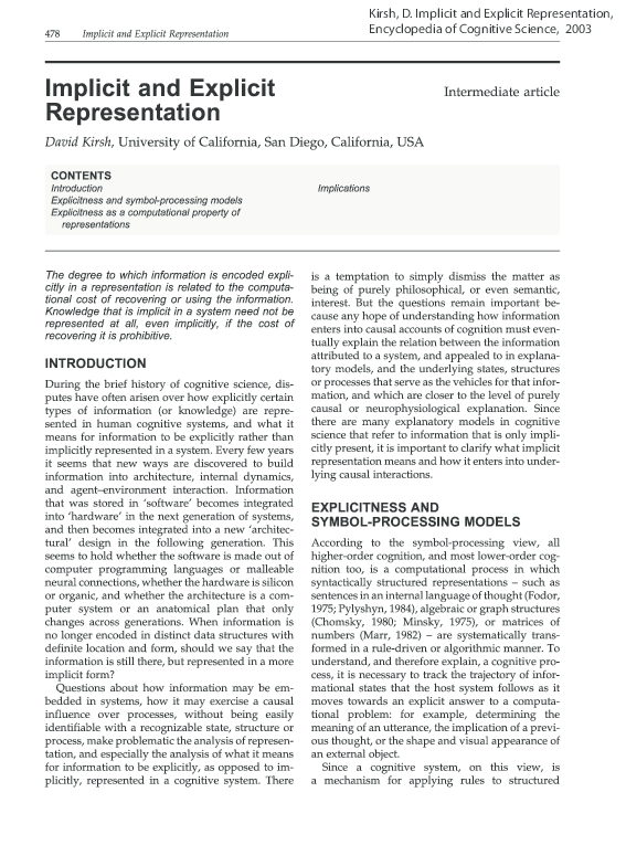 (PDF) Implicit and Explicit Representation (PDF) Implicit and Explicit Representation