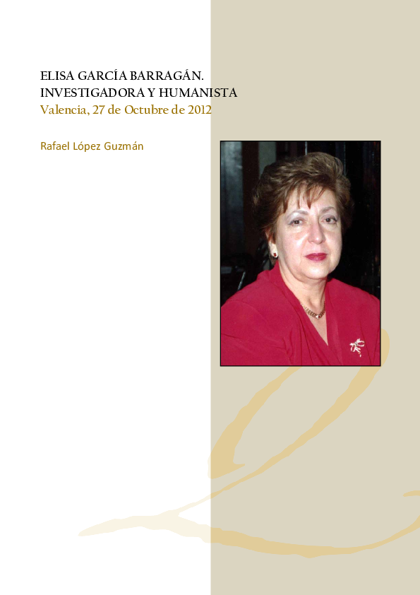 (PDF) Elisa García Barragán. Investigadora y humanista.