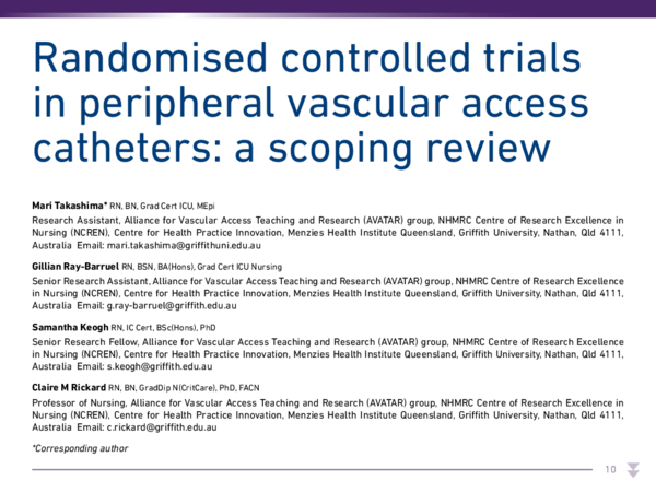 (PDF) RCTs in Peripheral Vascular Catheters Review