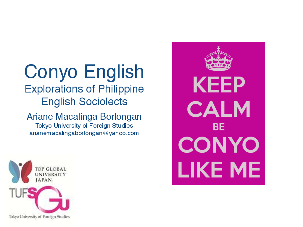 (PDF) Conyo English: Explorations of Philippine English sociolects