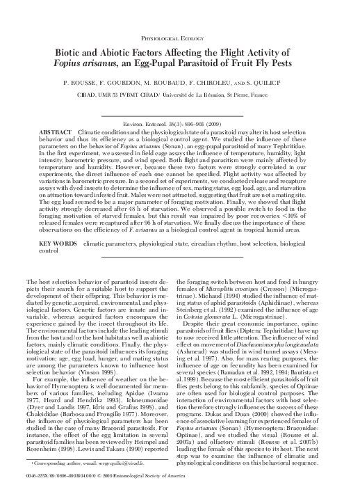 (PDF) Biotic and Abiotic Factors Affecting the Flight Activity of ...