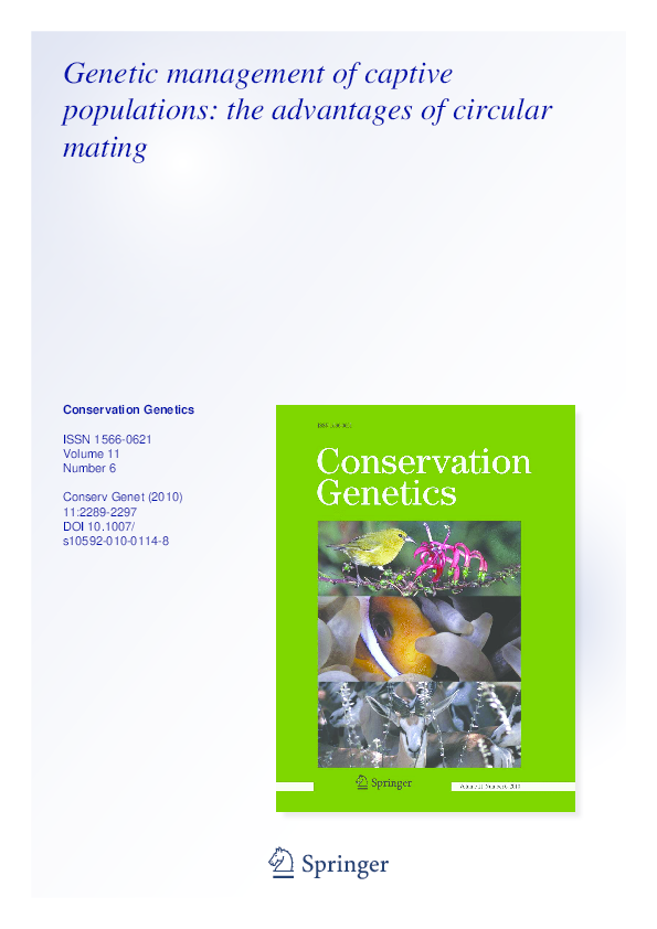 (PDF) Genetic management of captive populations: the advantages of circular mating