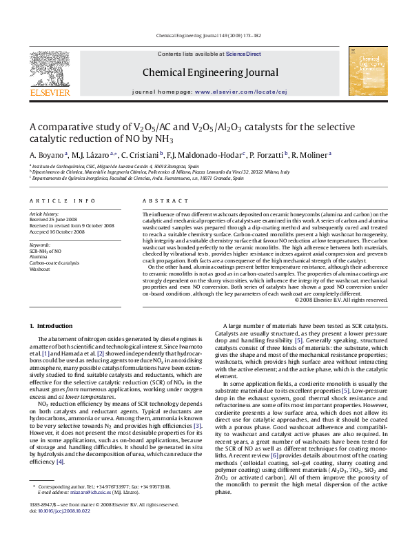 (PDF) A comparative study of V2O5/AC and V2O5/Al2O3 catalysts for the ...