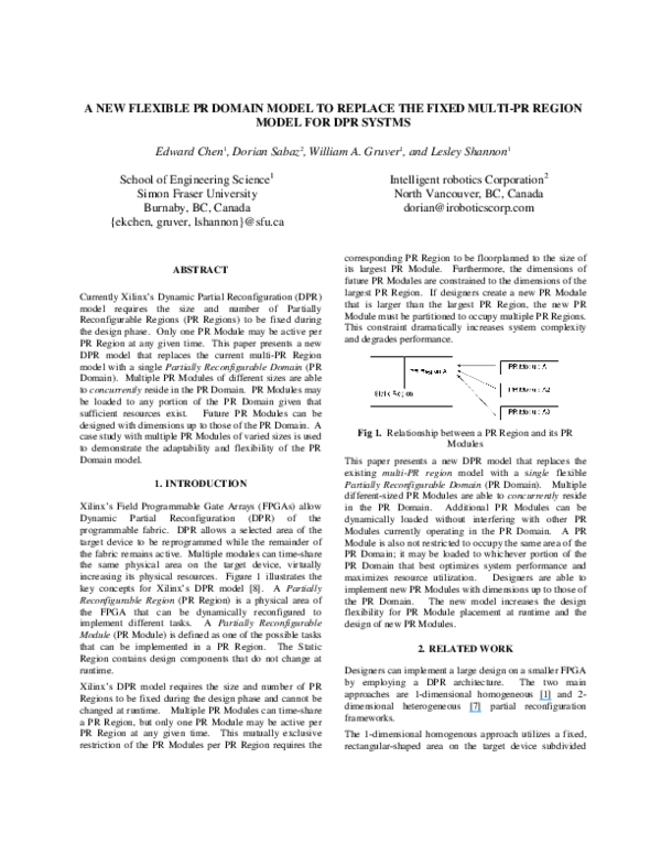 (PDF) A new flexible PR domain model to replace the fixed multi-PR ...