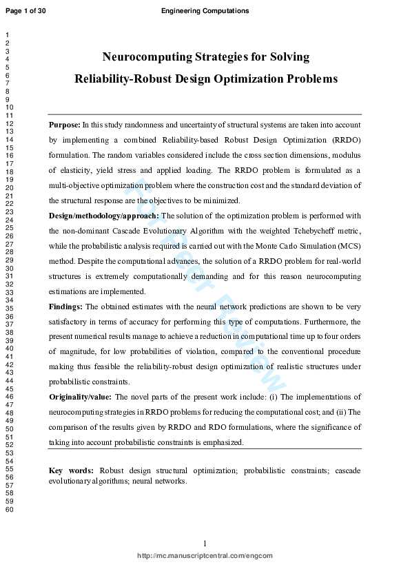 (PDF) Neurocomputing strategies for solving reliability-robust design ...