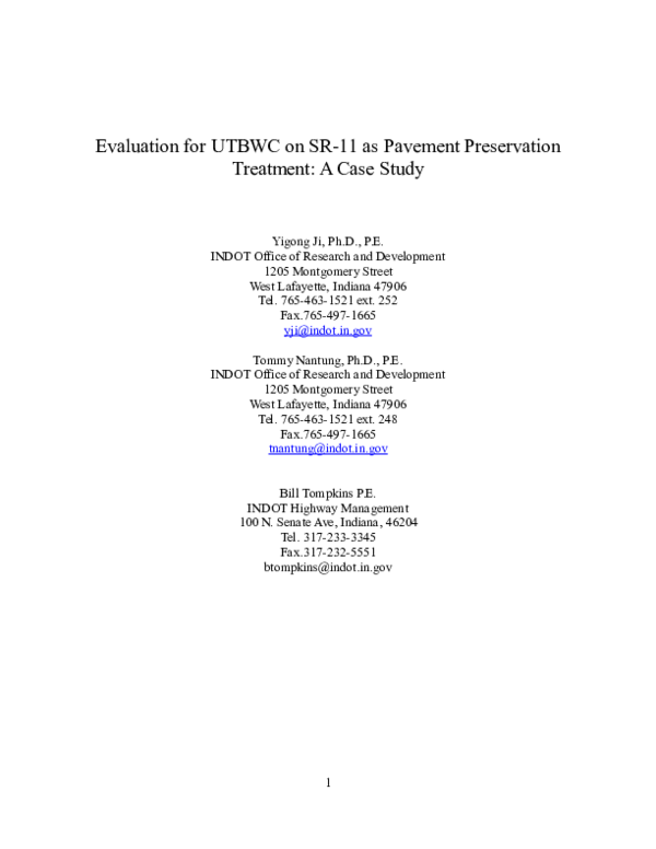 (DOC) Evaluation for Microsurfacing as Pavement Preservation Treatment