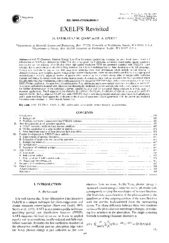 (PDF) EXELFS revisited