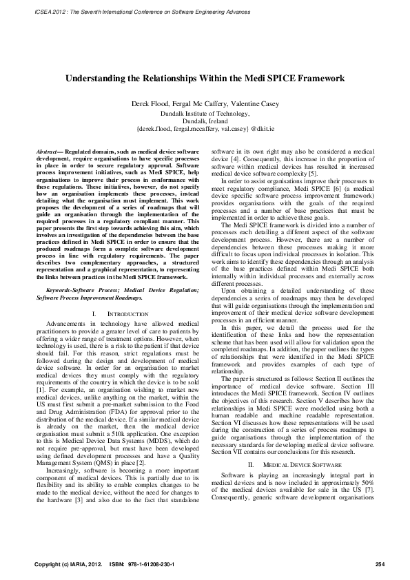 (PDF) Understanding the Relationships Within the Medi SPICE Framework