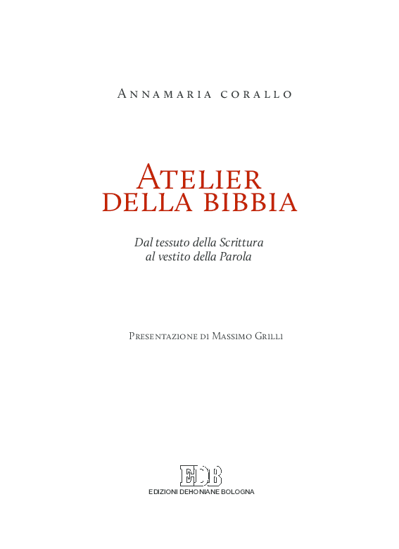 (PDF) Atelier della Bibbia. Dal tessuto della Scrittura al vestito ...