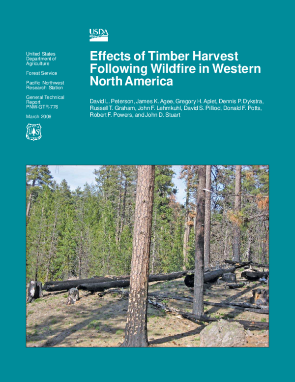 (PDF) Effects of timber harvest following wildfire in western North America