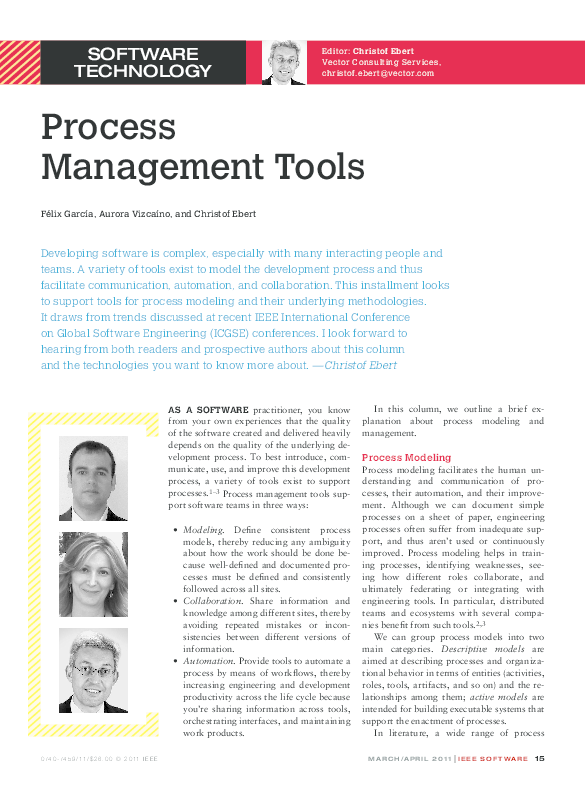 (PDF) Process Management Tools