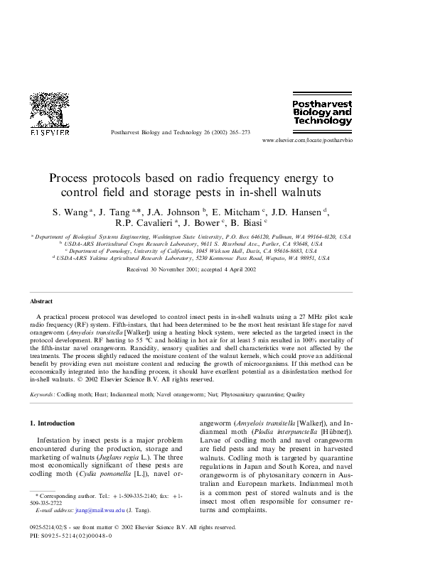 (PDF) Process protocols based on radio frequency energy to control ...
