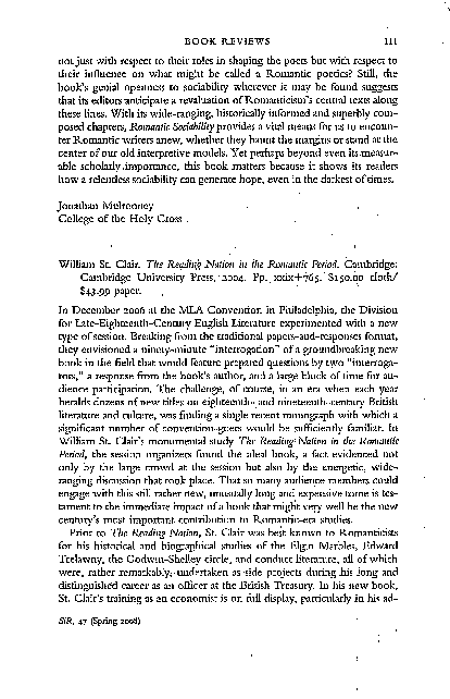(PDF) William St. Clair, The Reading Nation in the Romantic Period