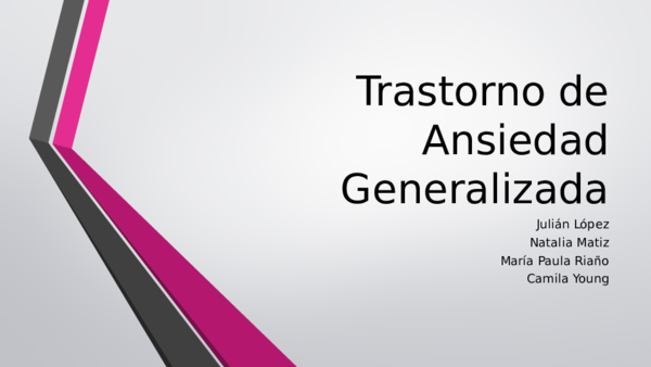 (PPT) Trastorno de Ansiedad Generalizada