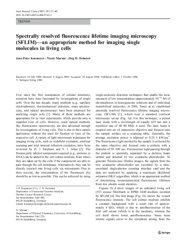 (PDF) Spectrally resolved fluorescence lifetime imaging microscopy ...