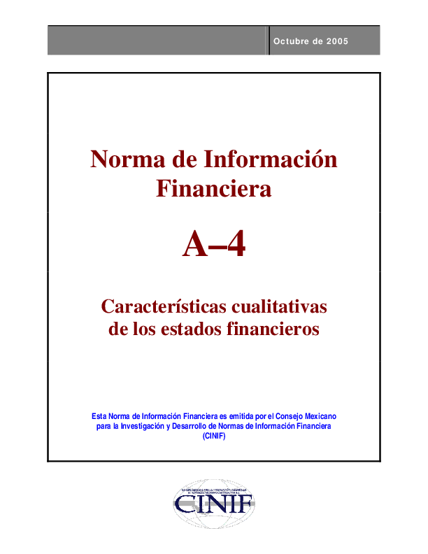 Pdf Norma De Información Financiera A 4 Características Cualitativas