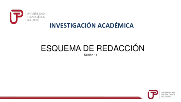 (PDF) ESQUEMA DE REDACCIÓN Sesión 11