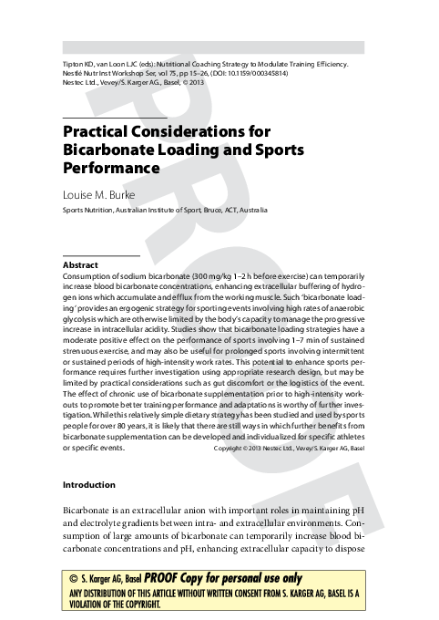 (PDF) Practical considerations for bicarbonate loading and sports ...