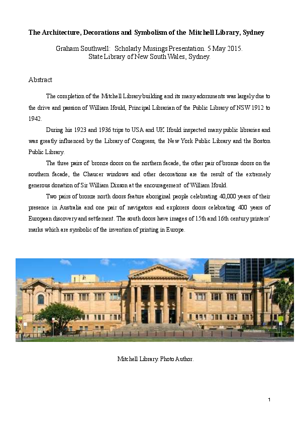 (PDF) The Architecture, Decorations and Symbolism of the Mitchell ...