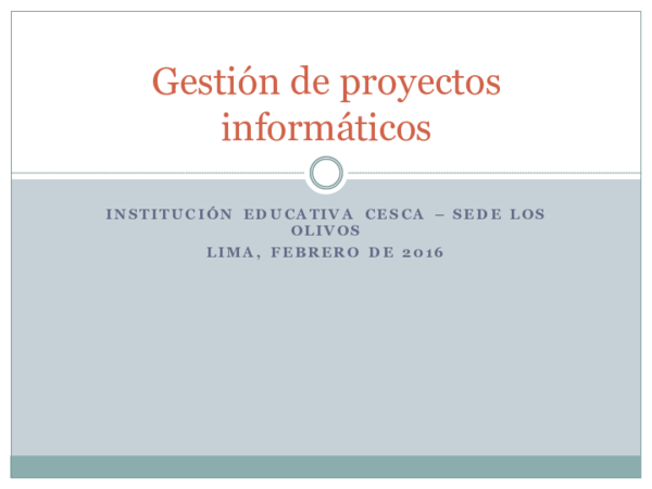 (PDF) Gestión de proyectos informáticos