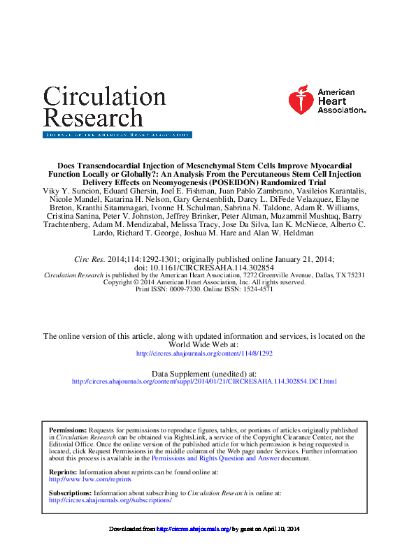(PDF) Does Transendocardial Injection of Mesenchymal Stem Cells Improve ...