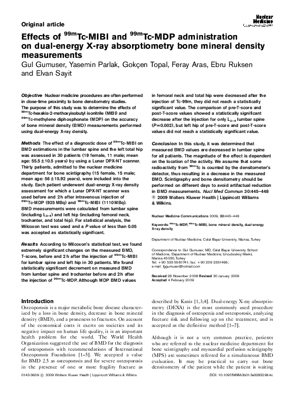 (PDF) Effects of 99mTc-MIBI and 99mTc-MDP administration on dual-energy ...