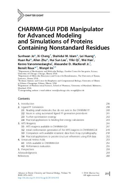 (PDF) CHARMM-GUI PDB Manipulator for Advanced Modeling and Simulations of Proteins Containing ...