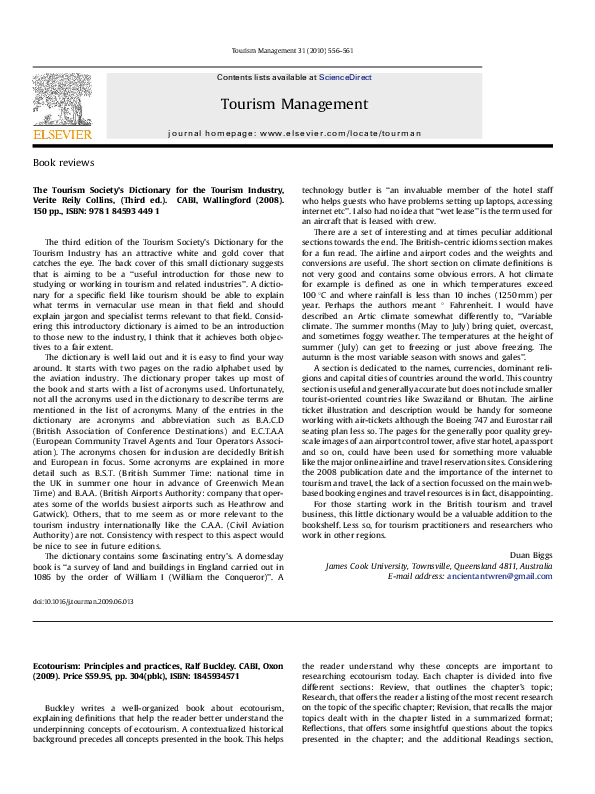 (PDF) Ecotourism: Principles and Practices