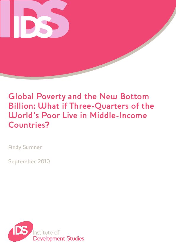 (PDF) Global Poverty and the New Bottom Billion: What if Three-quarters ...