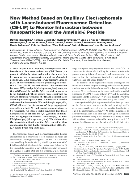 (PDF) New Method Based on Capillary Electrophoresis with Laser-Induced ...
