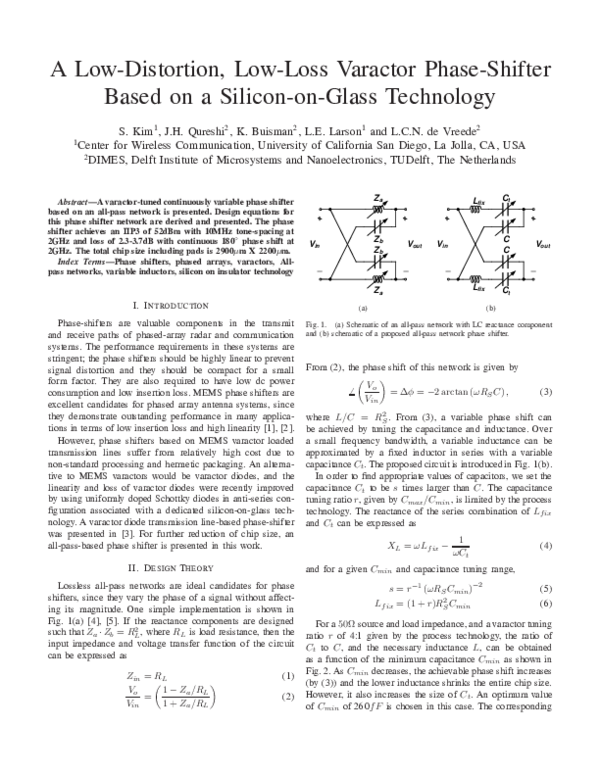 (PDF) Low-distortion, low-loss varactor-based adaptive matching ...