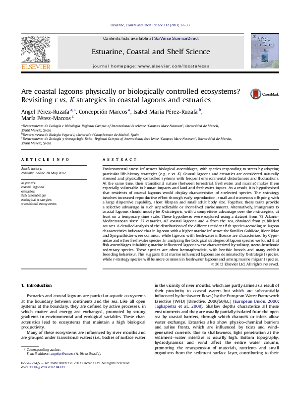 (PDF) Are coastal lagoons physically or biologically controlled ...