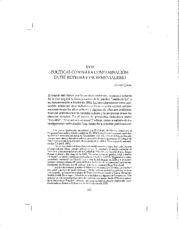 (PDF) La política contra la contaminación: entre ruptura e incrementalismo