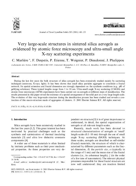 (PDF) Very large-scale structures in sintered silica aerogels as evidenced by atomic force ...