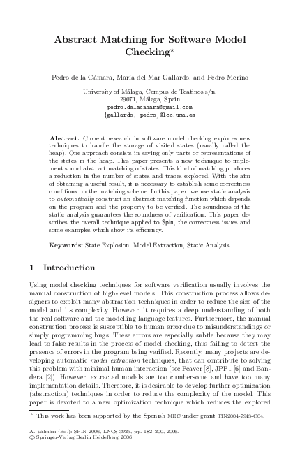 (PDF) Abstract matching for software model checking