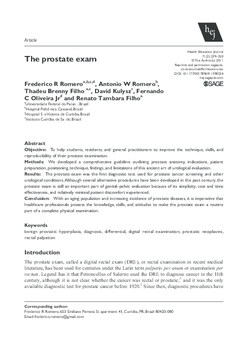 (PDF) The prostate exam