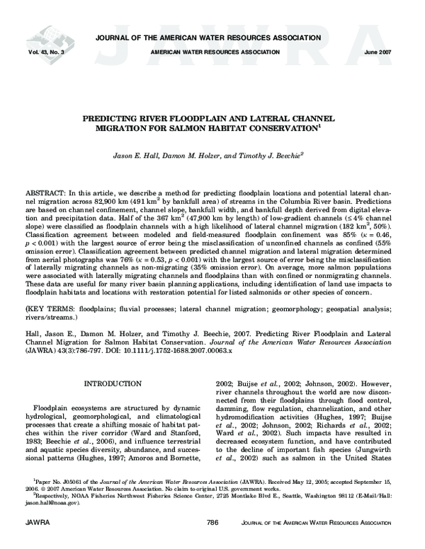 (PDF) Predicting River Floodplain and Lateral Channel Migration for ...