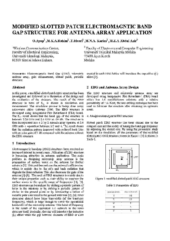 (PDF) Modified slotted patch electromagnetic band gap structure for ...
