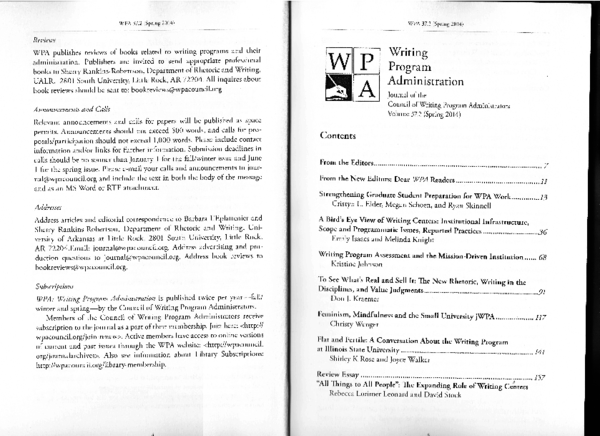(PDF) "A Bird's Eye View of Writing Centers: Institutional ...