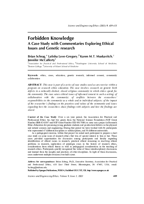 (PDF) Forbidden knowledge