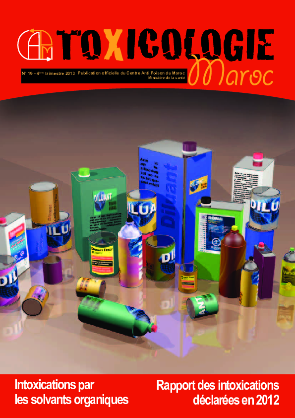 (PDF) Intoxications Par Les Solvants Organiques a Domicile : Donnees Du ...