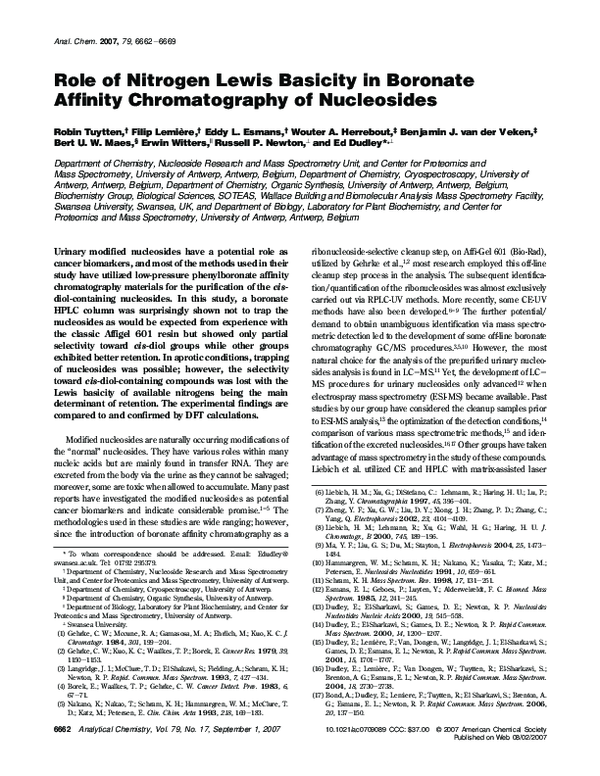 (PDF) Role of Nitrogen Lewis Basicity in Boronate Affinity ...