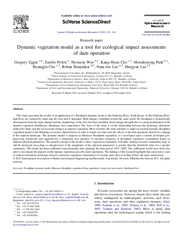 (PDF) Dynamic vegetation model as a tool for ecological impact ...
