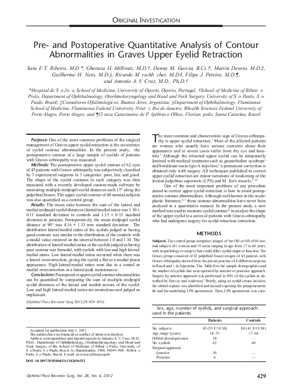 (PDF) Pre- and Postoperative Quantitative Analysis of Contour ...