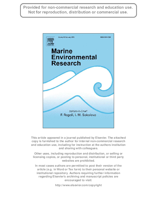 (PDF) Preliminary evaluation of the toxic effects of the antifouling ...