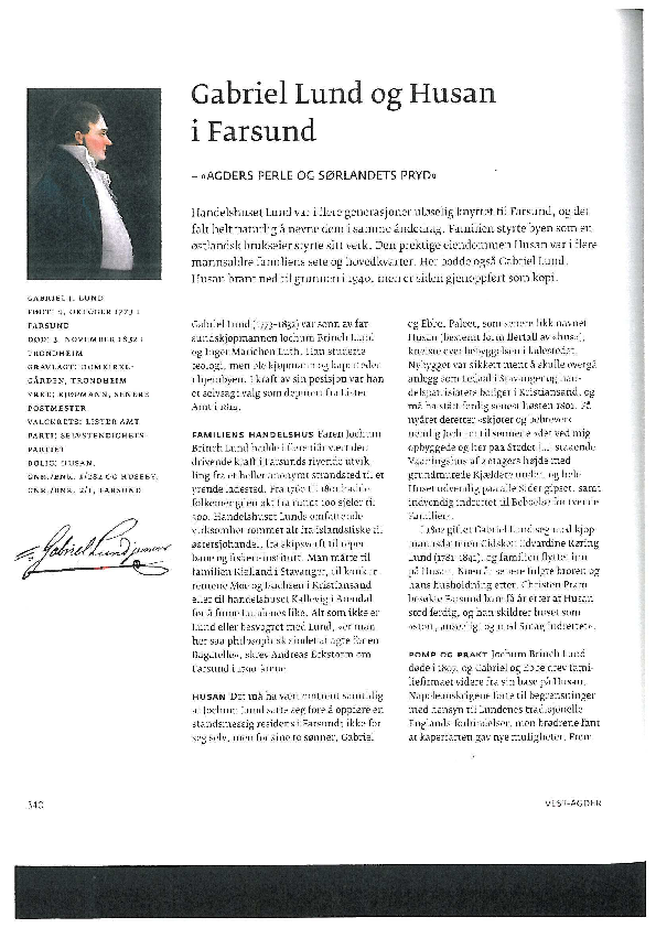 (PDF) Gabriel Lund og Husan i Farsund - «Agders perle og Sørlandets pryd»