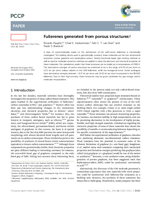 (PDF) Fullerenes generated from porous structures